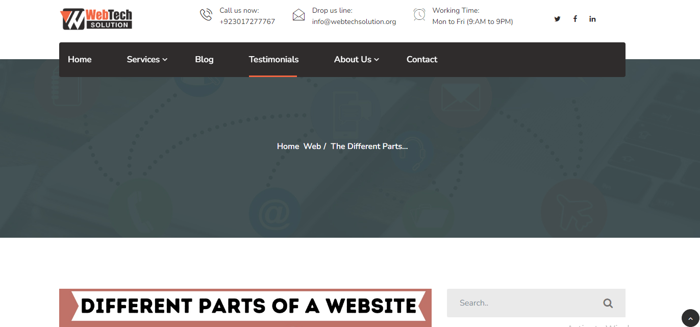 The Different Parts of a Website and How They Work Together